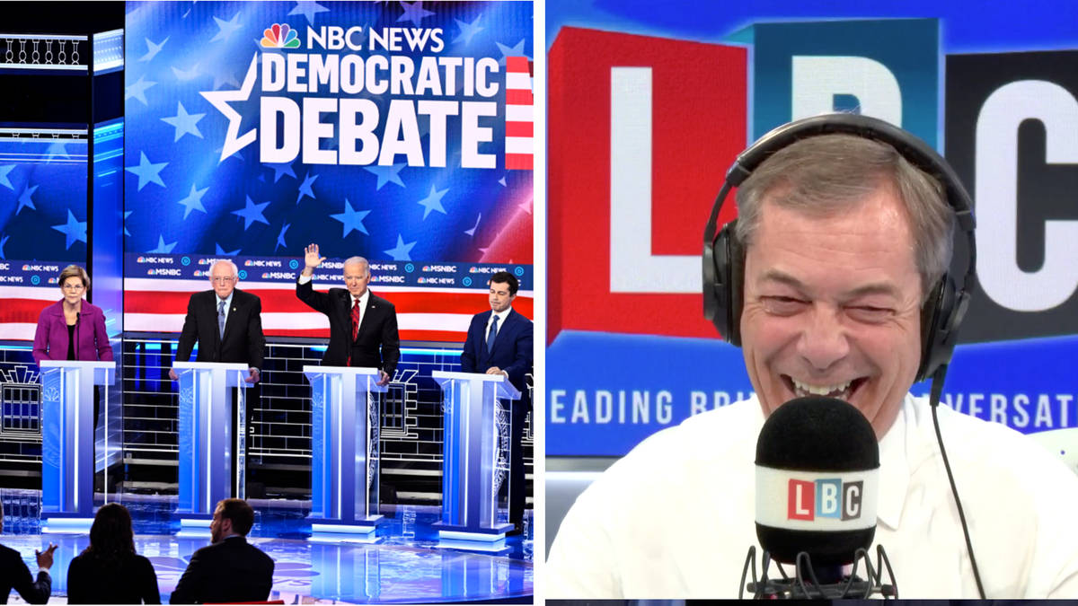 Nigel Farage reacts to "out of control" Democratic debate: "Talk about ...
