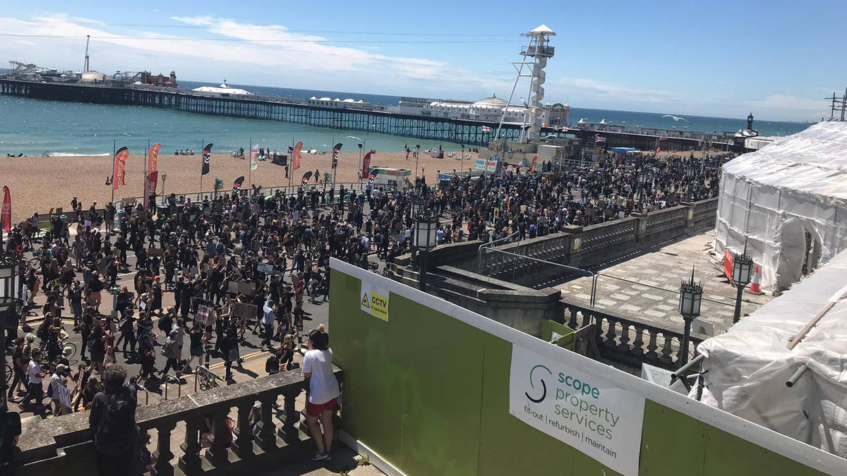 More than a thousand protesters gather in Brighton for Black Lives ...