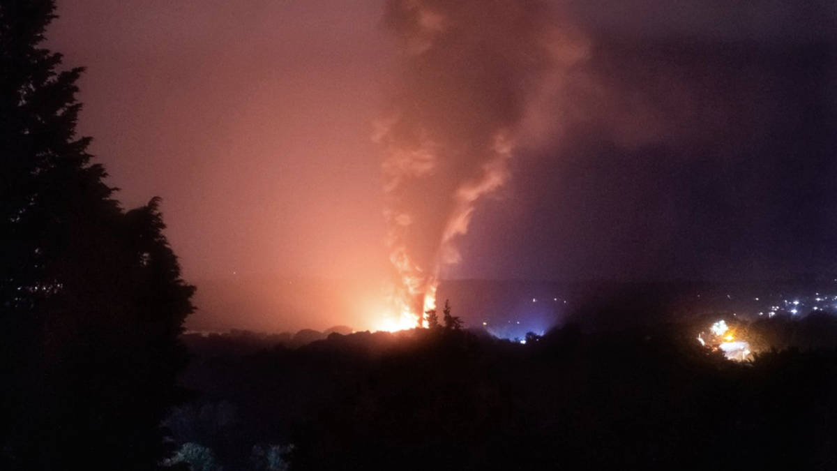 Homes evacuated after 'large diesel train' catches fire near ...