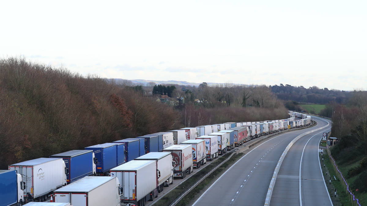Fewer than 200 lorry drivers waiting to travel to France after border ...