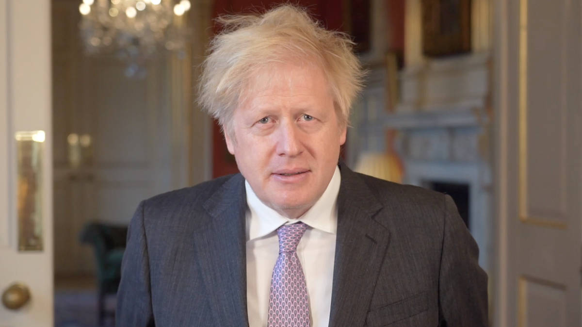 Boris Johnson says goodbye to the 'grimness' of 2020 in New Year ...