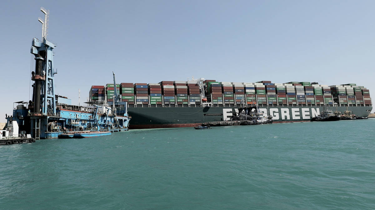 Ever Given container ship blocking Suez Canal for a week 'partially ...