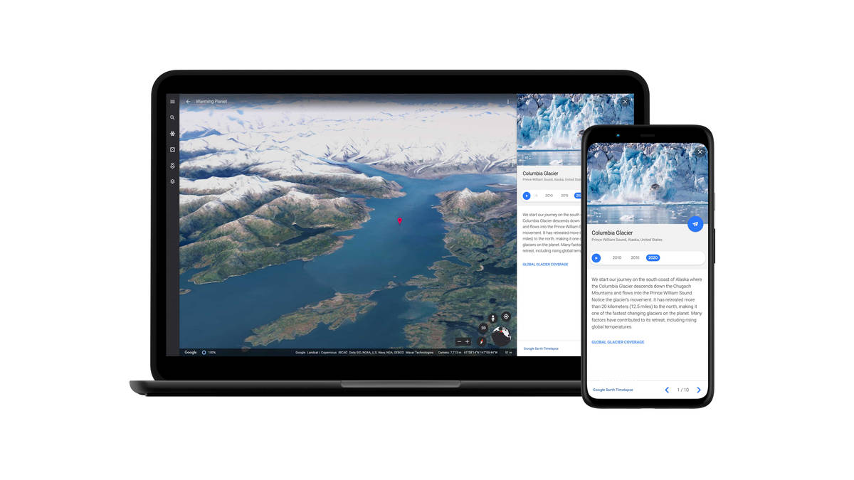 Google Earth reveals vivid changes to planet in interactive, explorable ...