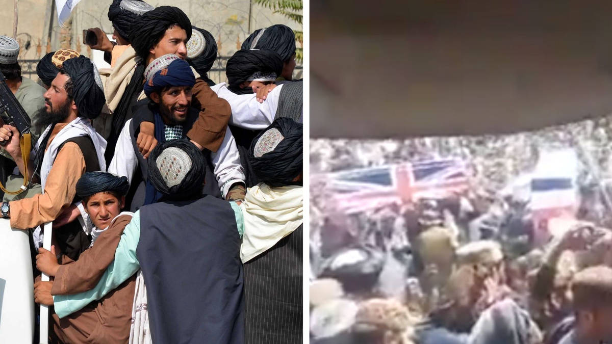 Taliban holds mock UK and US funeral after troops withdraw from ...