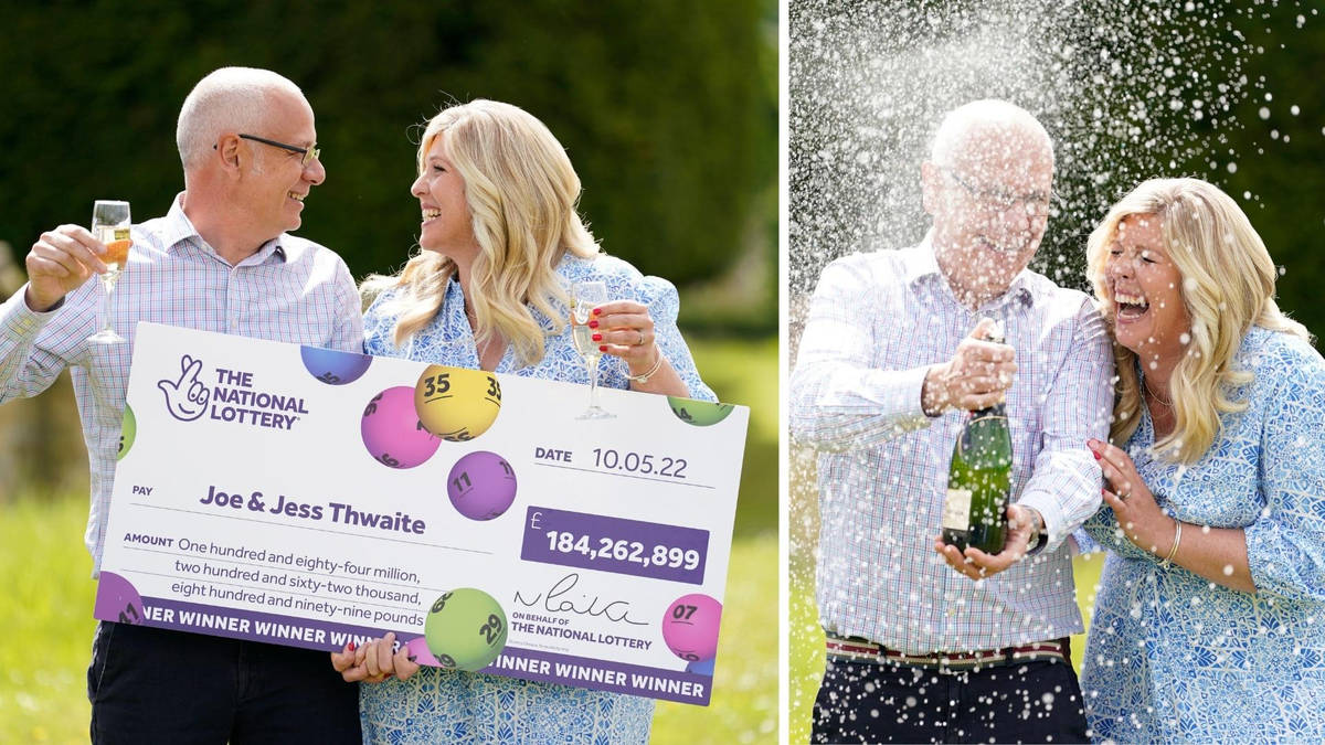 Euromillions £184m jackpot winners identified as Joe and Jess Thwaite | LBC