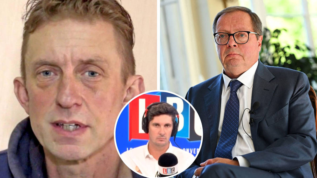 LBC confronts Russian ambassador with message from captured Brit Sean ...
