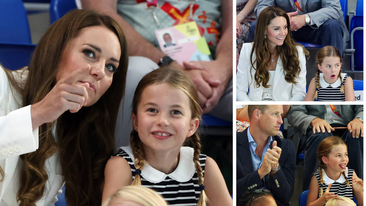 Cheeky Princess Charlotte pulls faces as she makes surprise ...