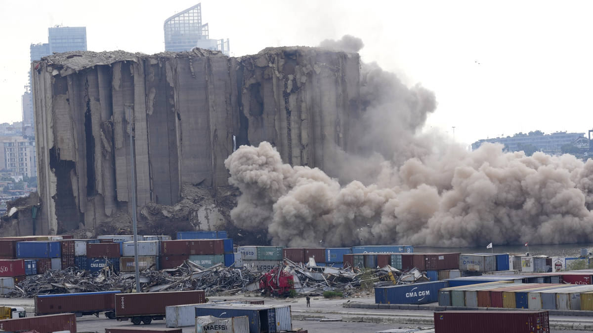 Part of Beirut’s port silos collapse on second anniversary of massive ...