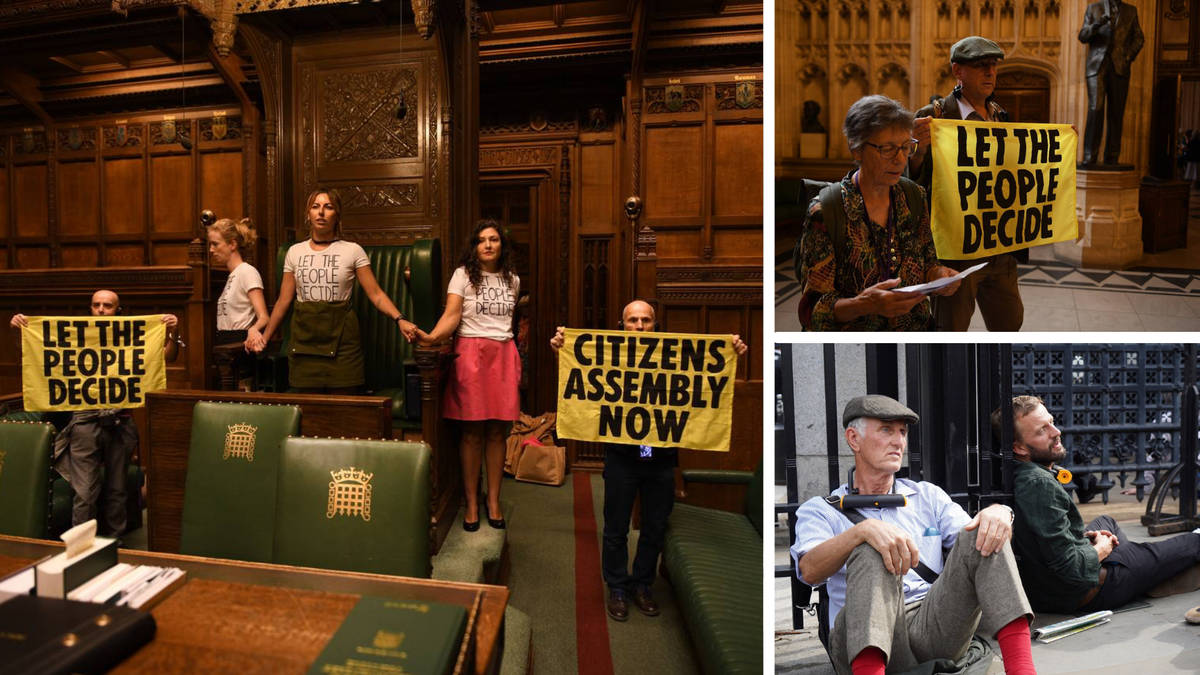 Eco activists glue themselves around Speaker's chair in series of ...