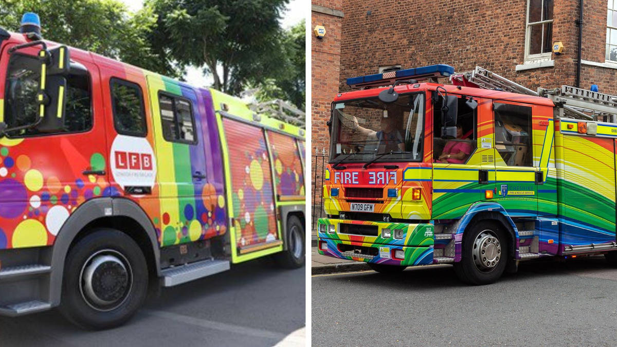 Fury as fire brigades spend £17k on decorating engines in LGBT rainbow ...