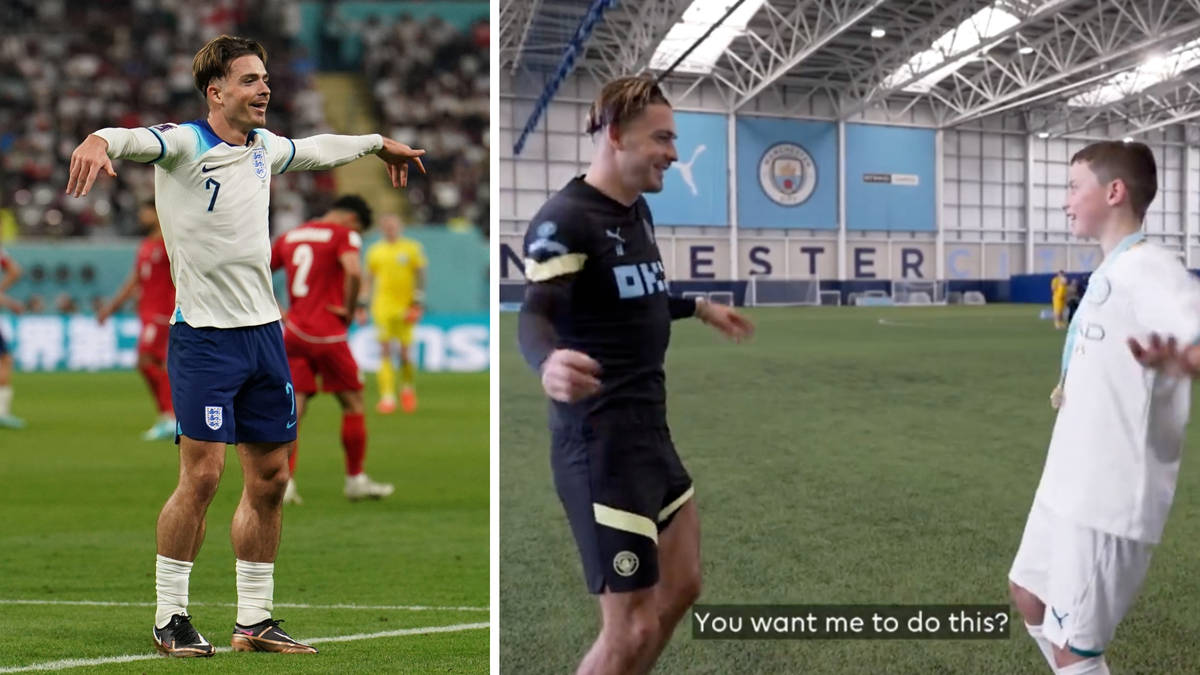 Heart of gold: Jack Grealish keeps promise to Finlay, 11, performing ...