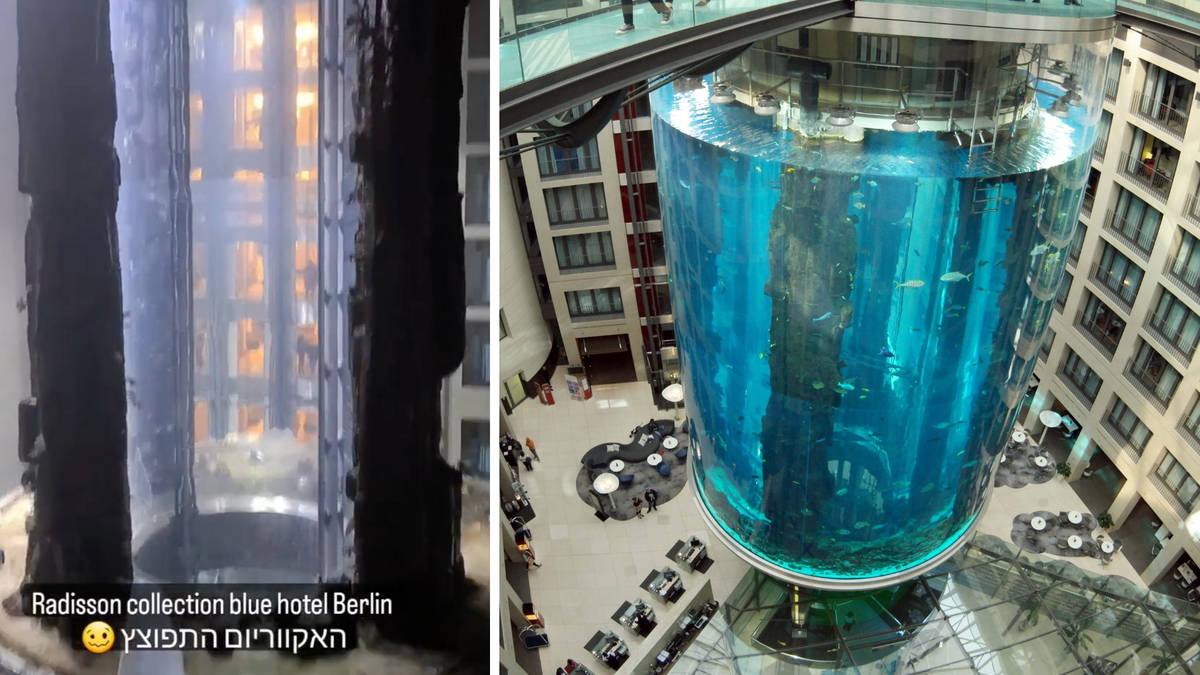 Massive suspended aquarium containing 1,500 fish and a million litres ...