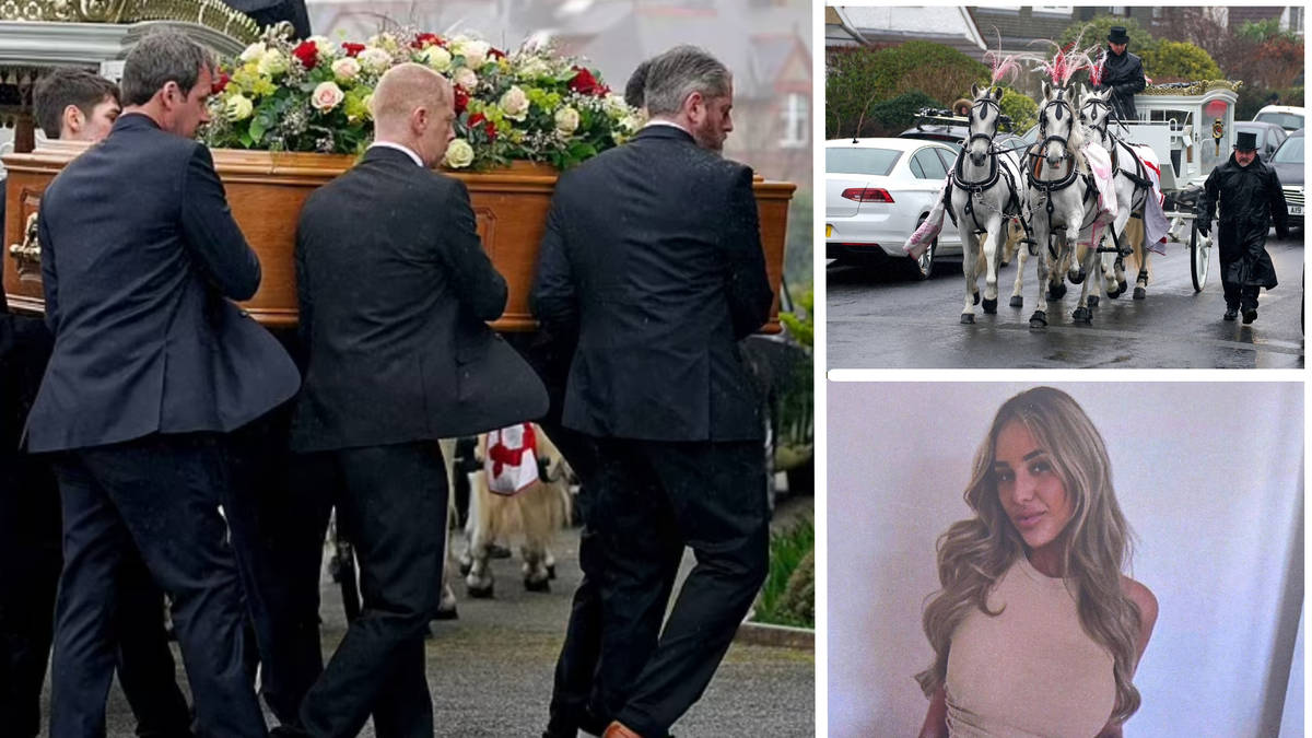 Elle Edwards heartbroken dad carries her coffin into her funeral after ...
