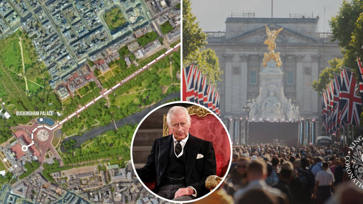 King Charles's Coronation procession: Time, route map and best places ...