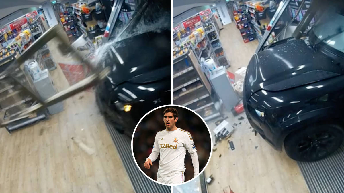 Shocking moment ex-Premier League star Danny Graham crashes car into ...