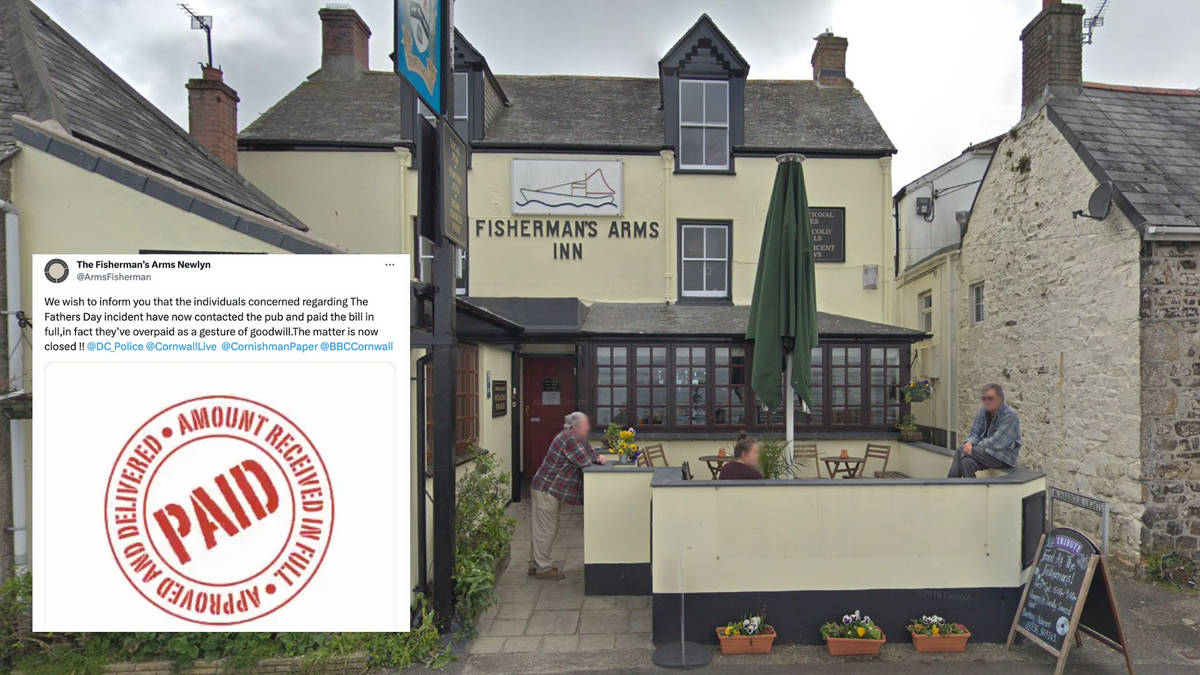 Family accused of running out on £215 pub bill return and 'overpay as a ...