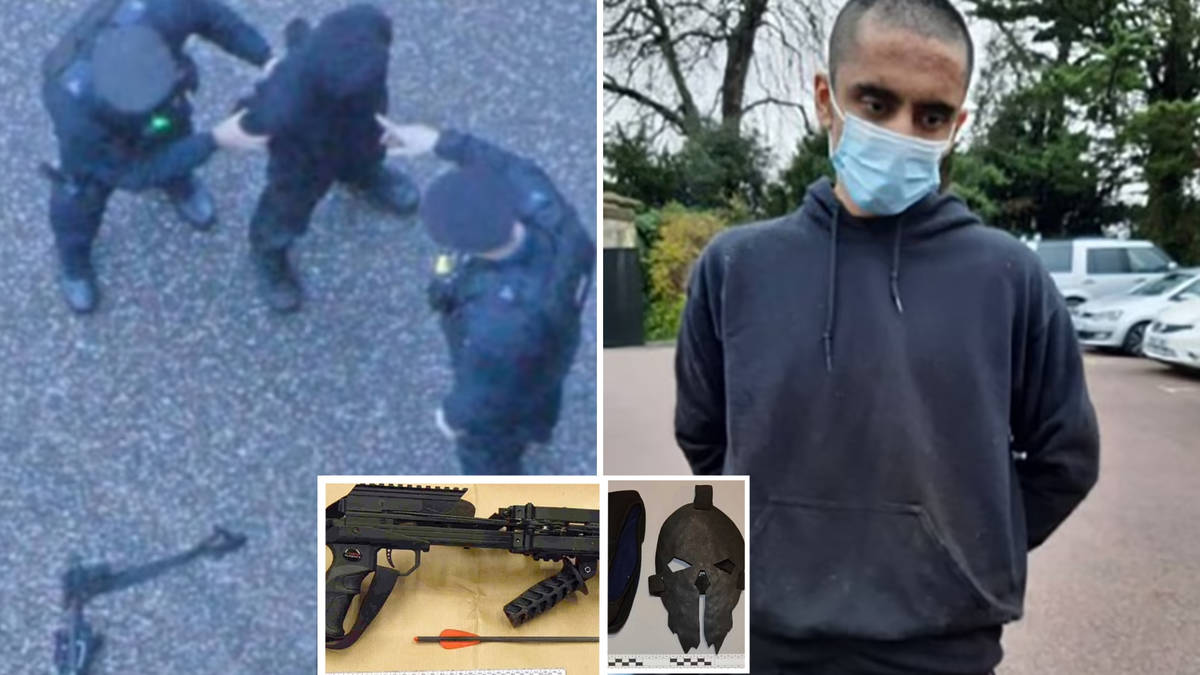Moment police swoop on AI-inspired crossbow 'assassin' who plotted to ...