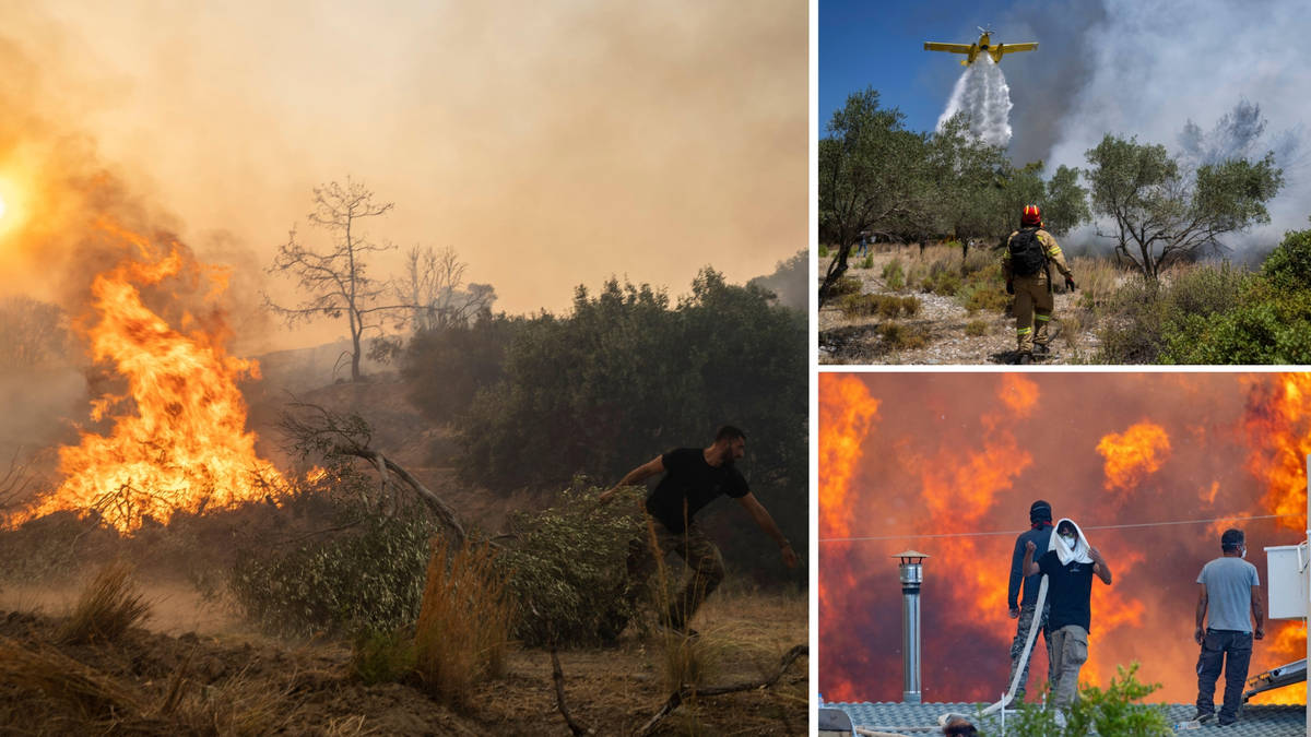 Rhodes declares state of emergency as six new Greek regions face 'extreme' risk of wildfires | LBC