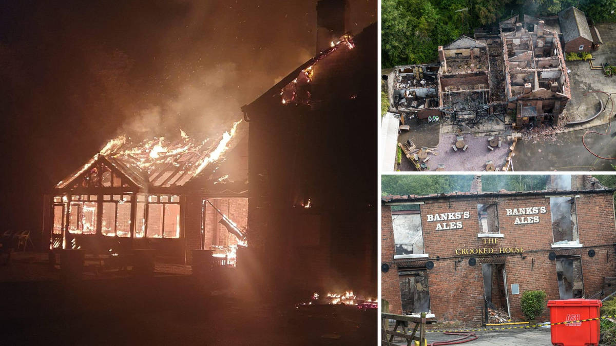 The Crooked House: ‘Britain’s wonkiest pub’ destroyed in mystery blaze just weeks after ...