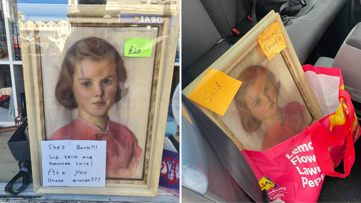 ‘Cursed’ painting with ‘creepy aura’ returned twice to charity shop ...