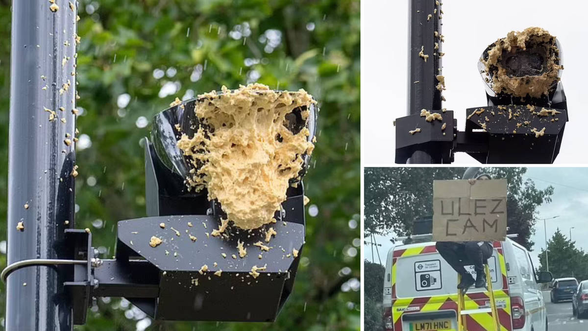 Now furious anti-Ulez activists spray cameras with insulating foam to ...