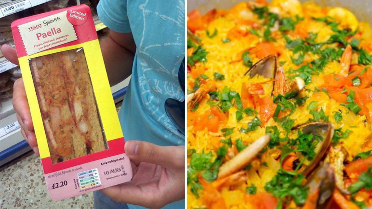 Stirring the pot: Spanish police's 'heresy' warning over Tesco paella sandwich on World Paella ...