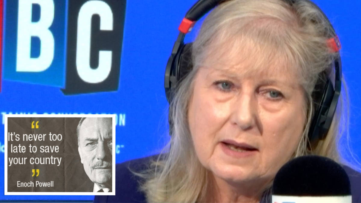 Awkward moment Mayoral candidate Susan Hall says she 'didn't see' Enoch ...