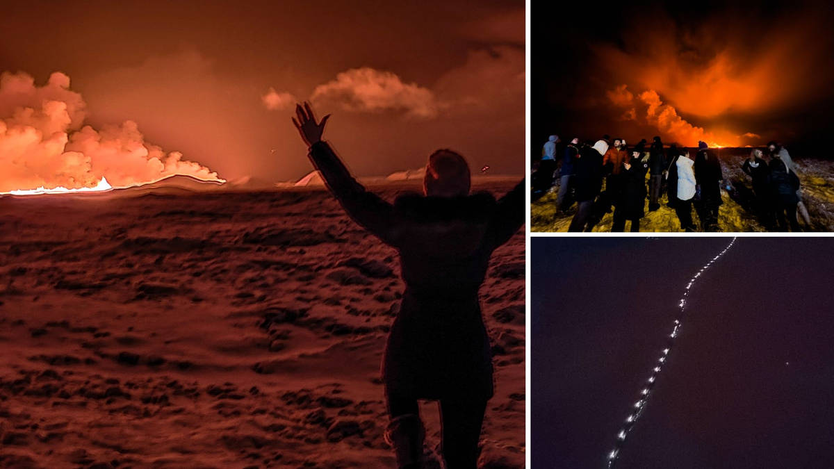 Crowds descend on site of massive Icelandic volcano eruption in ...