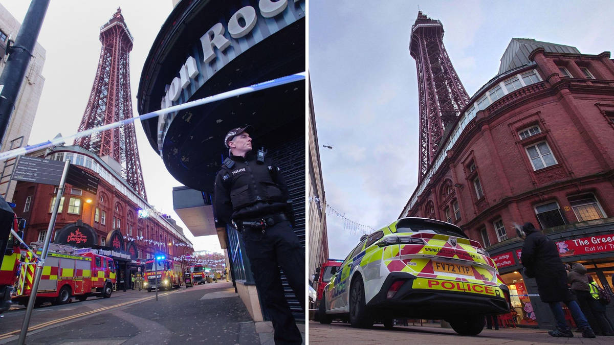 Blackpool Tower: Man arrested after 'fire' at iconic landmark was ...