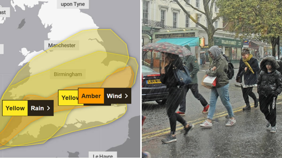 Storm Henk: maps show 300mile wall of rain and 65mph gales set to ...