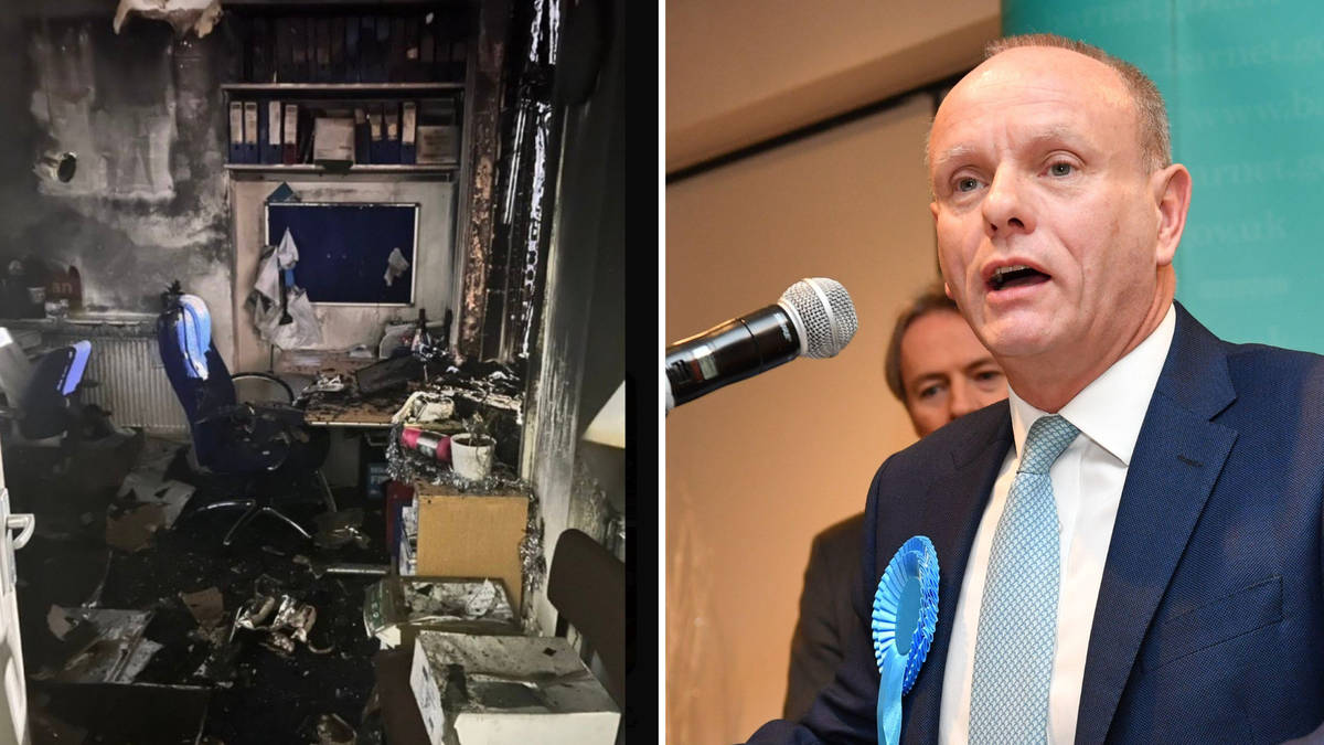 Two people charged with arson over fire at Conservative MP Mike Freer’s ...