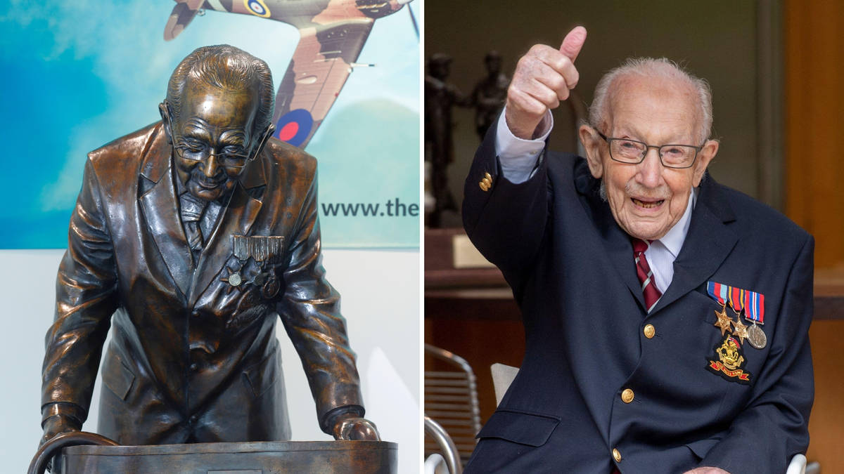 Life-size Captain Tom statue set to be put up for auction starting at ...
