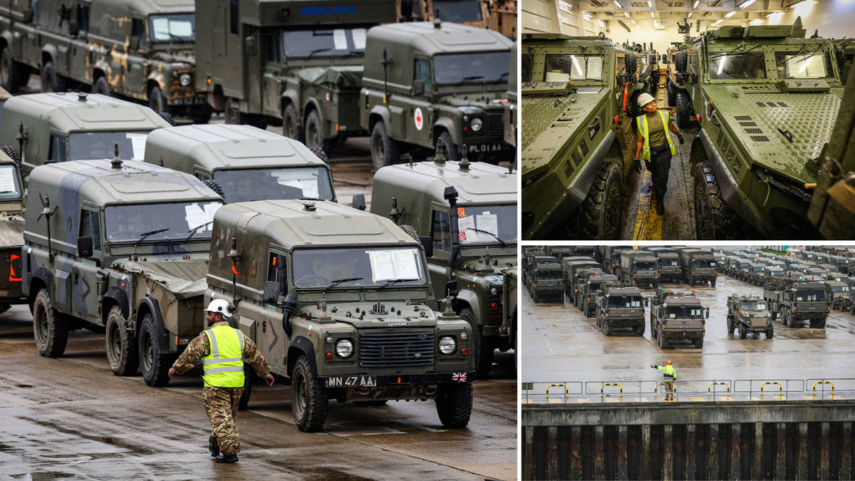 Hundreds of British Army vehicles head for Poland as NATO stages ...