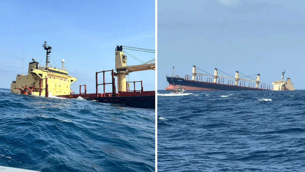 British cargo ship sinks after Houthi missile attack in Red Sea ...