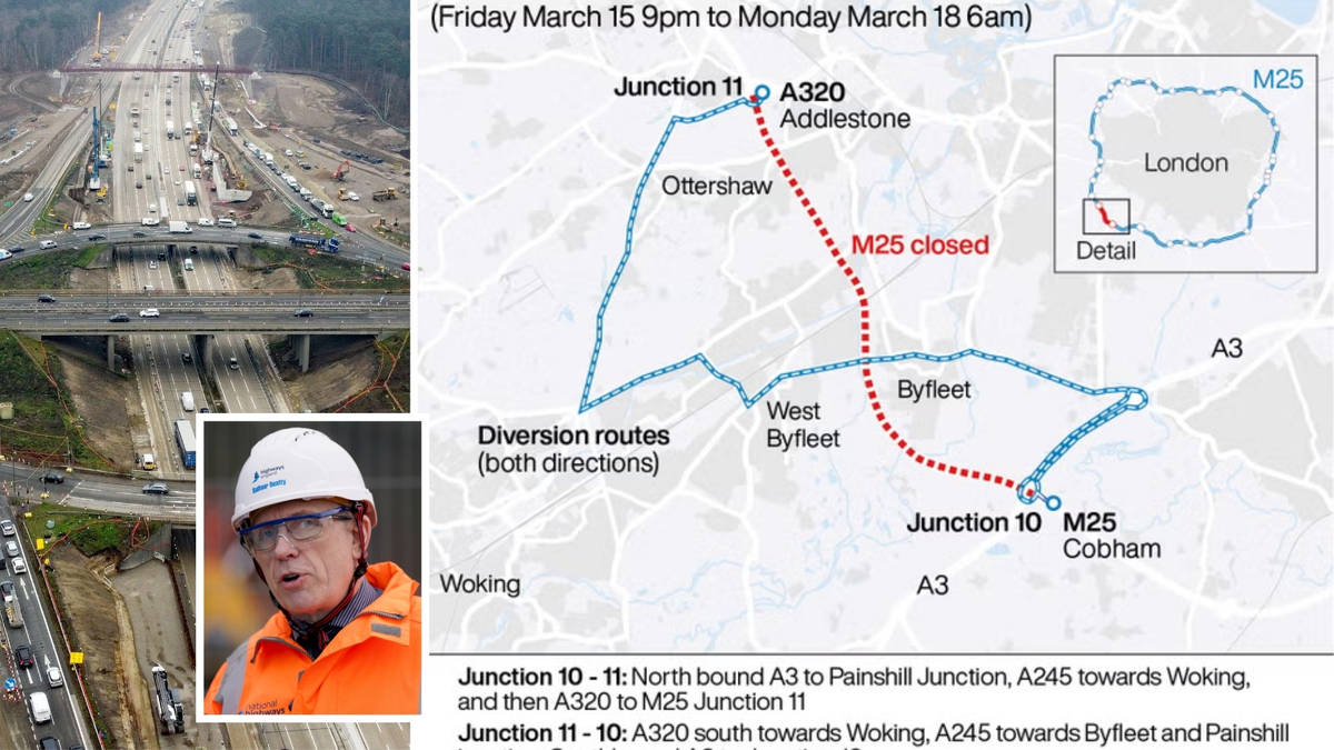 M25 closure: ‘Decorate the bathroom or something’ National Highways ...