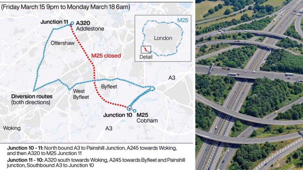 M25 closure: How to avoid the travel chaos caused by the motorway ...