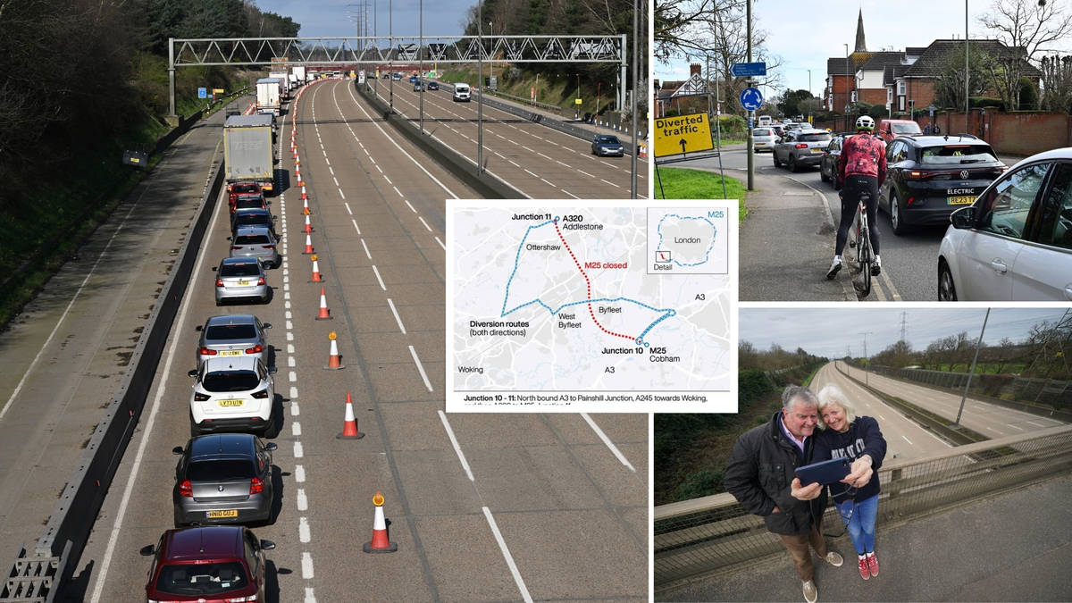 M25 opens fully eight hours ahead of schedule as roadworks finish in ...