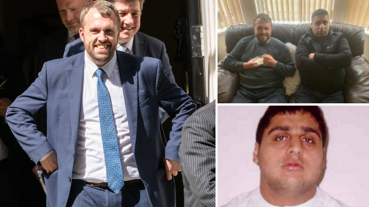 Tory party Deputy Chairman Jonathan Gullis pictured campaigning with ...