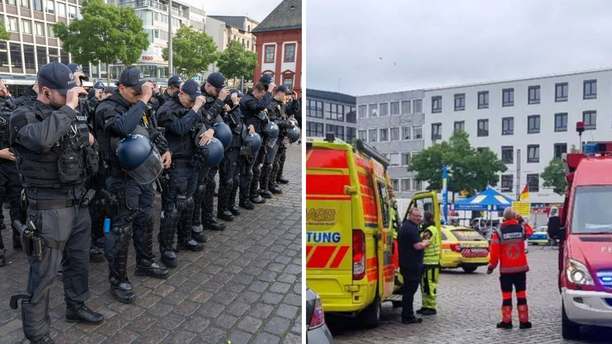 Mannheim knife attack: Police officer, 29, dies after being repeatedly ...