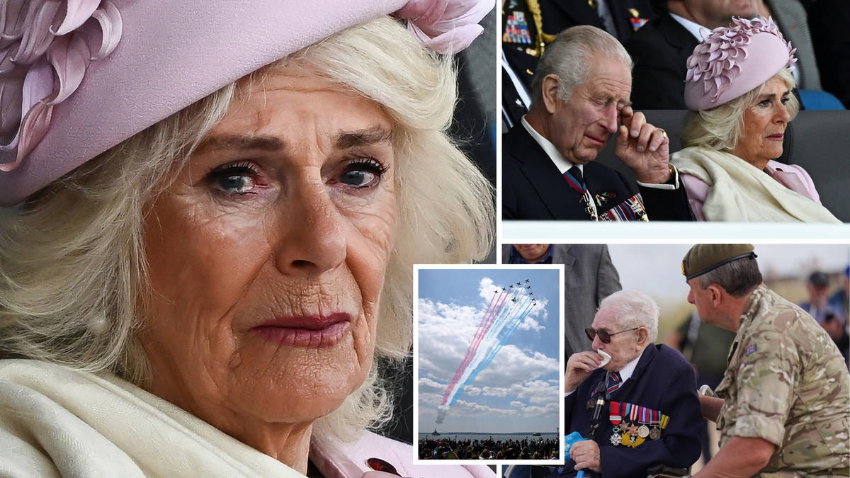 Fighting back tears: King and Queen overcome with emotion as war hero ...