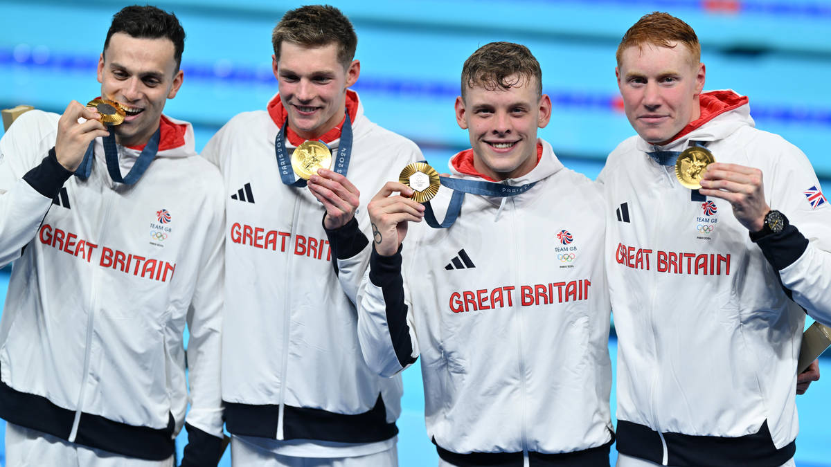 Team GB retain relay title to win first swimming gold at Paris 2024 | LBC