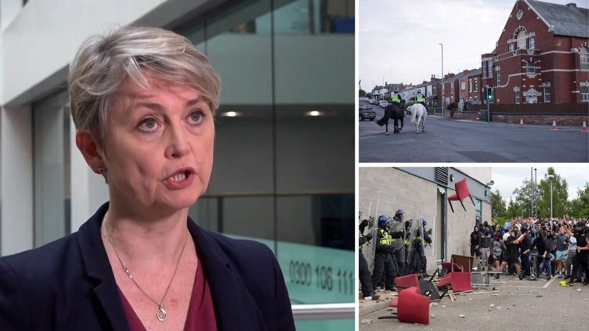 'Utterly appalling': Cooper slams attack on Rotherham migrant hotel and ...