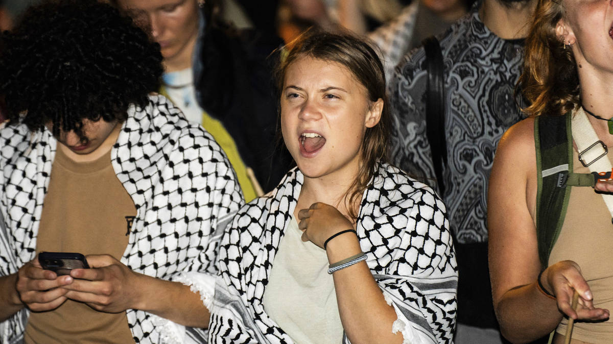 Greta Thunberg among six detained at anti-Israel demonstration in ...