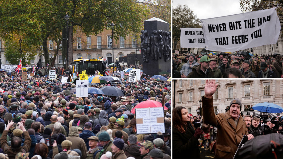 LIVE: Jeremy Clarkson gives stark warning as farm protest descends on ...
