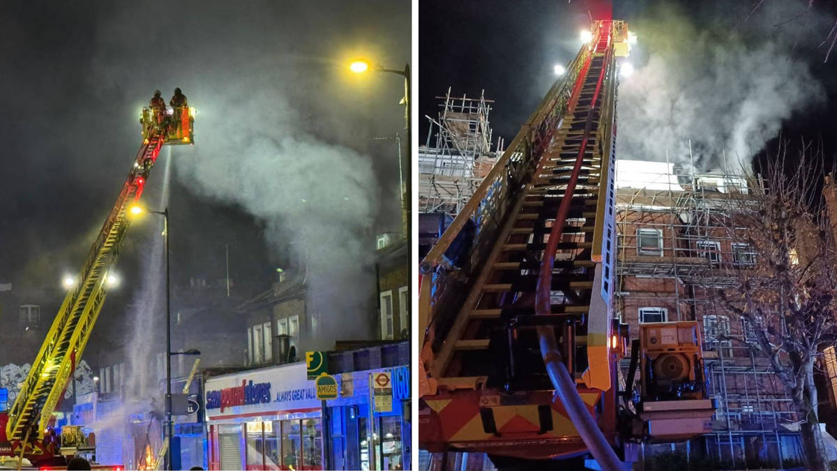 Two big fires break out in north London with firefighters rescuing ...