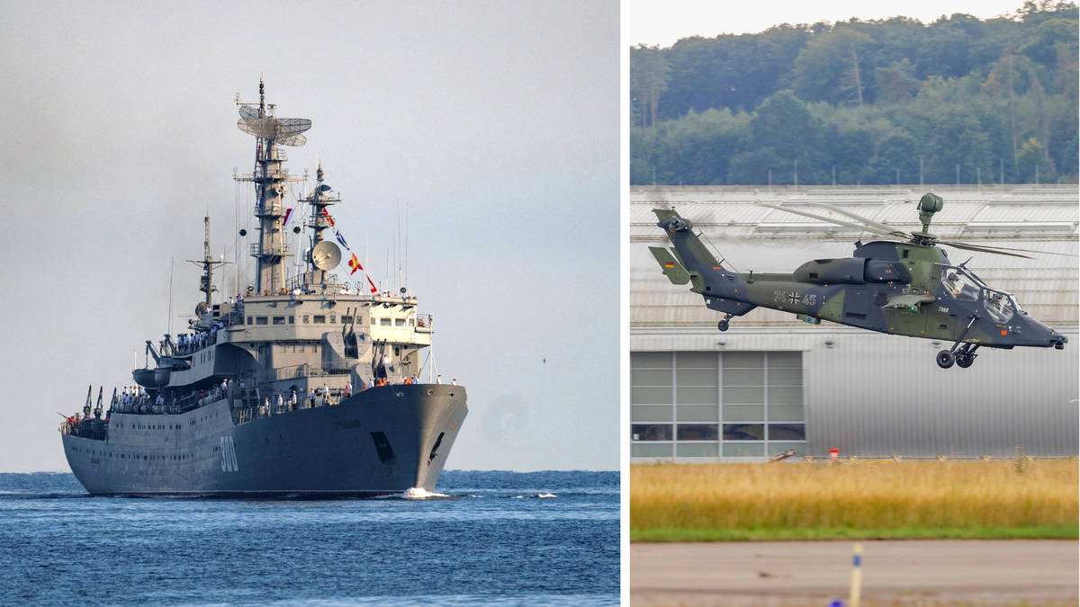 Russian warship fires warning shot at German army helicopter carrying ...