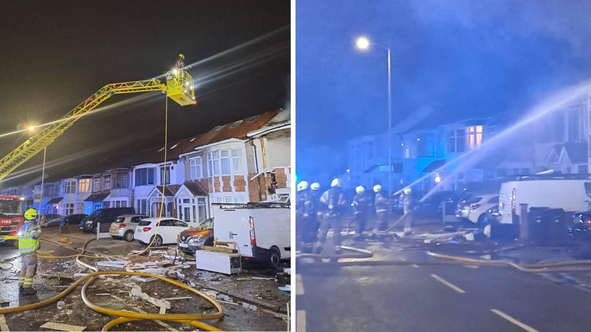 Two rushed to hospital after house explosion in Ilford - with 60 ...