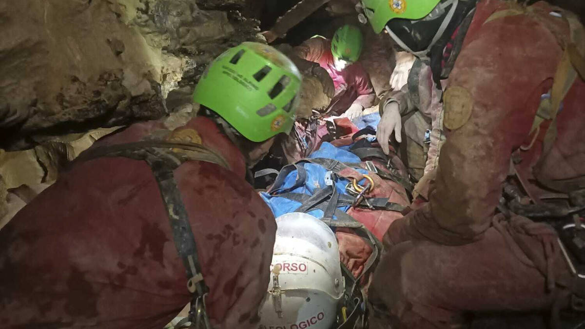 Injured explorer trapped in Italian cave for over three days finally ...