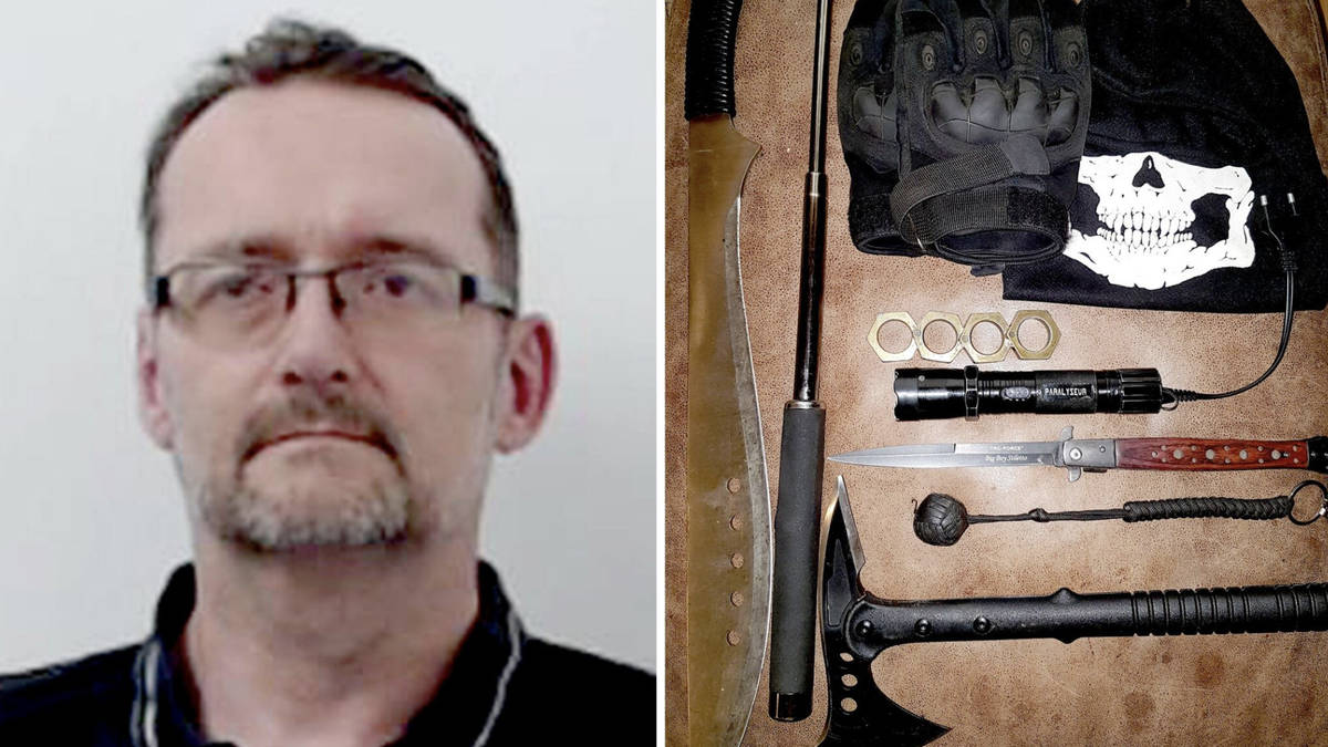 Neo-Nazi with terrifying ‘array of weaponry’ jailed for 10 years | LBC
