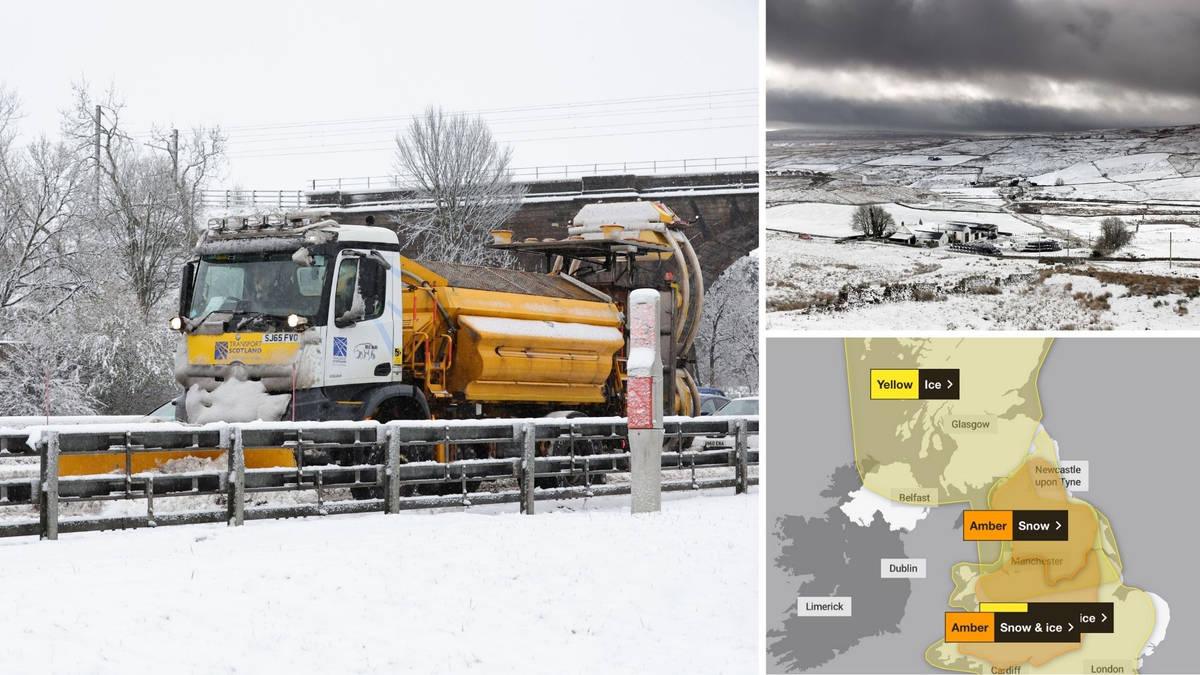 Major travel disruption expected as -10C temperatures and 'severe' snow to hit UK as Met Office ...